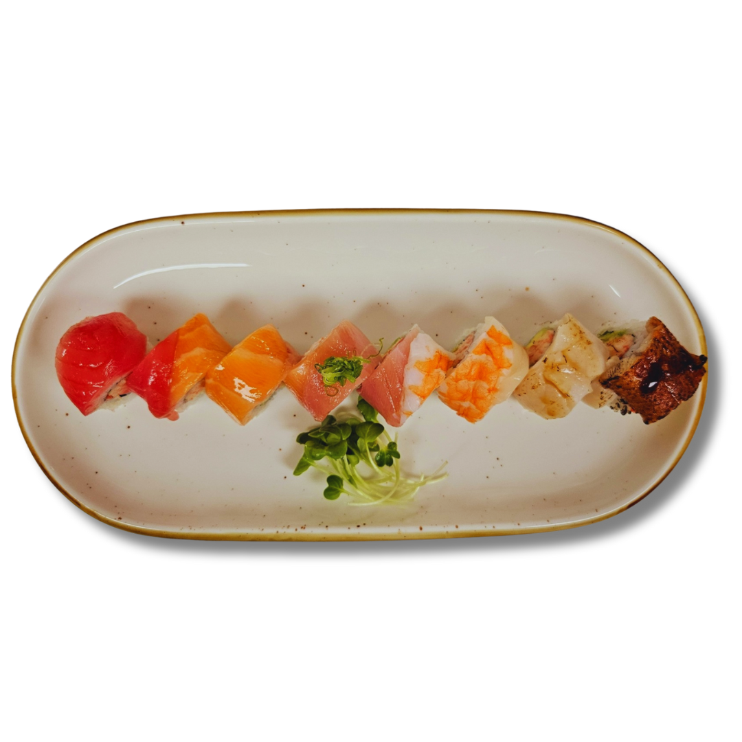Rainbow Roll* (8 pieces) | Miyazaki Sushi
